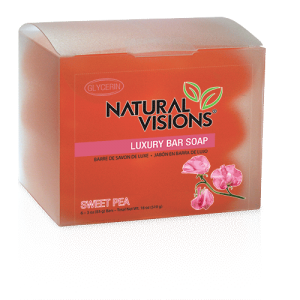 Natural Visions Bar Soap Glycerin 6 Pack Sweet Pea Fragrance - GoHealthy360
